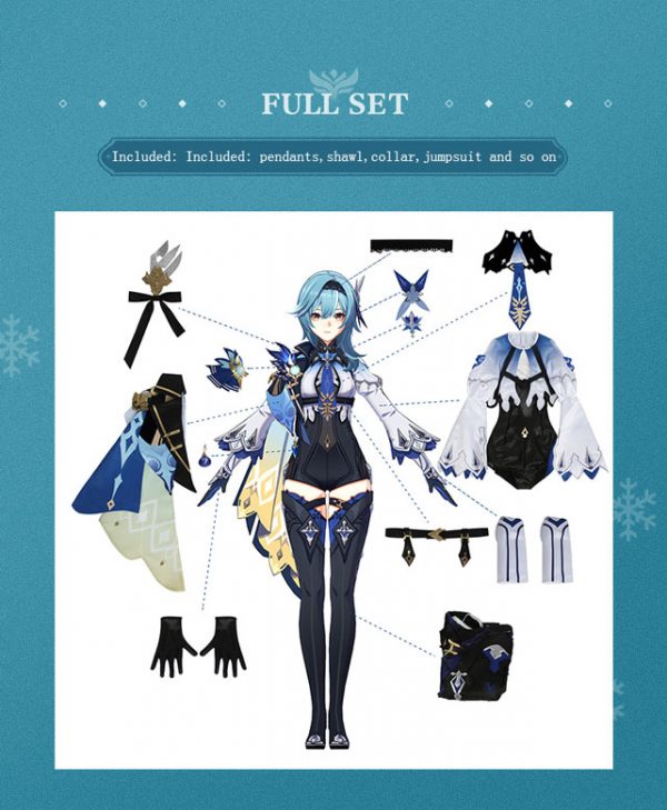 Genshin Impact Eula Cosplay Costume - Rehney