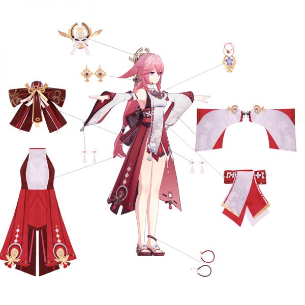 Genshin Impact Yae Miko Cosplay Costume - Rehney